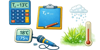 Dew Point and Relative Humidity Calculator