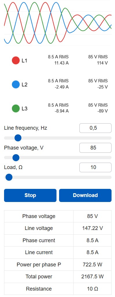Three-Phase AC Simulator