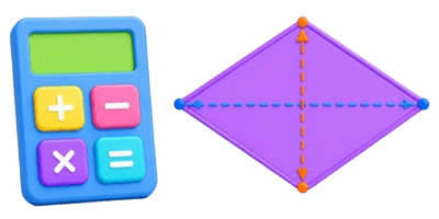 Rhombus Calculator with 3D Visual Guide